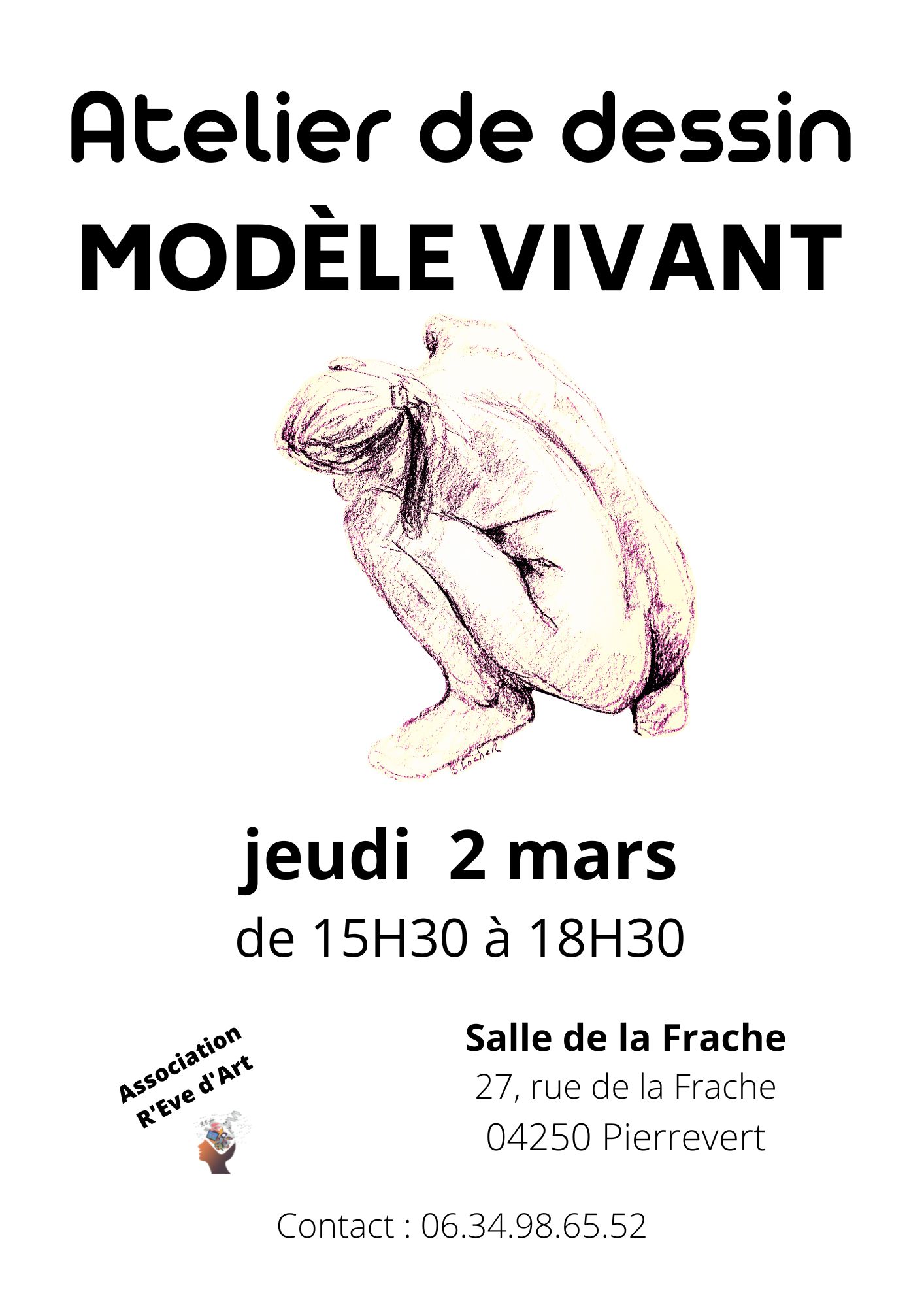 L'atelier de dessin "modèle vivant" exceptionnel de l'association R'Eve ...